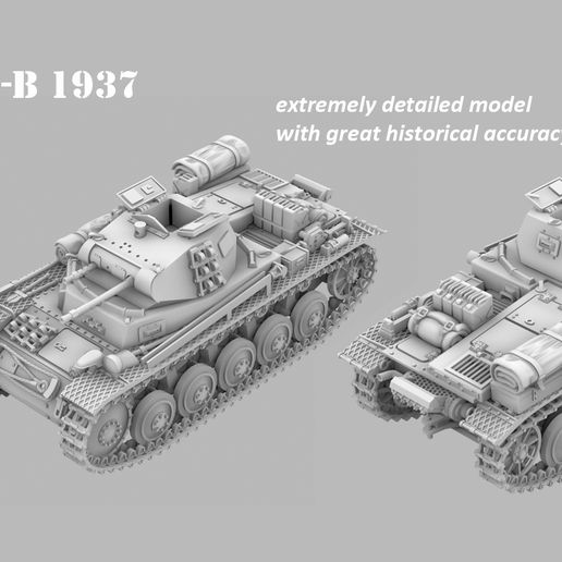 🦸 Panzer II B 1937・ 3D File for 3D printing・Cults