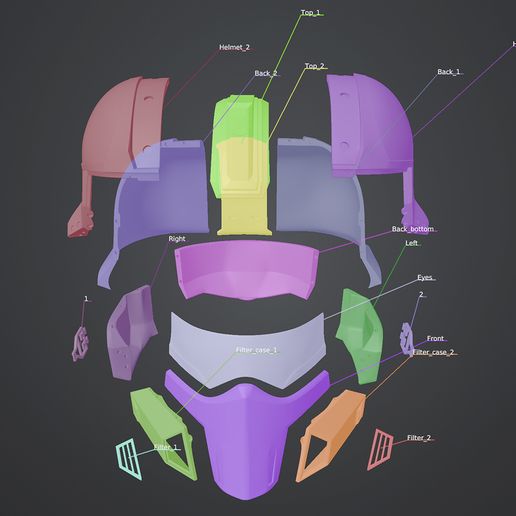 🪖 Helldivers 2 Customizable Helmet Collection (B-01, DP-11, DP-40)・ 3D ...