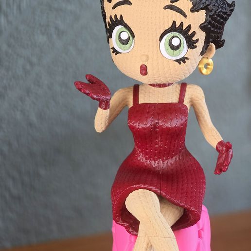 🐉 Betty Boop versão tricotada (Multipartes / Sem ams)・Impressão 3D com ...