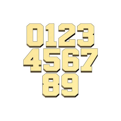 🔢 NBA font numbers set 3D print model・ STL File for 3D printing and CNC ...