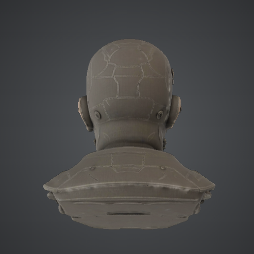 🤖 Cybernetic Android Bust・Free STL File for 3D printing・Cults