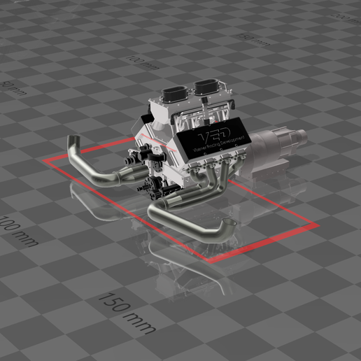 🤏 extreme nitrous small block 1/25 scale・ STL File for 3D printing・Cults
