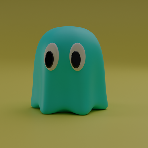 👻 pacman ghost・ OBJ File for 3D printing・Cults