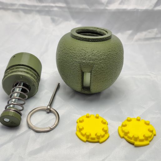 🔫 Airsoft Grenade Impact Cap Grenade M67 Style Low Profile Fuze Sound ...