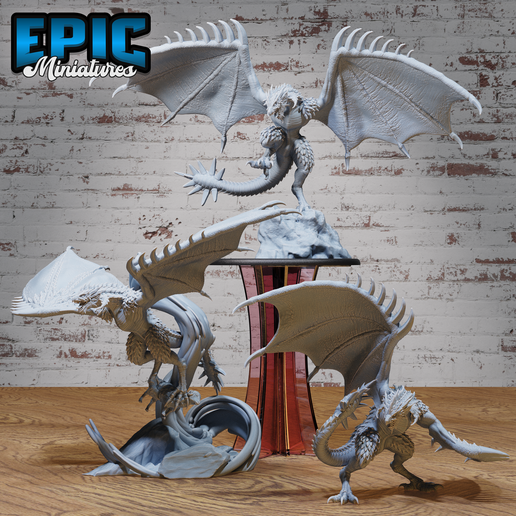 🐉 Demise Wyvern Set ‧ DnD Miniature ‧ Tabletop Miniatures ‧ Gaming ...