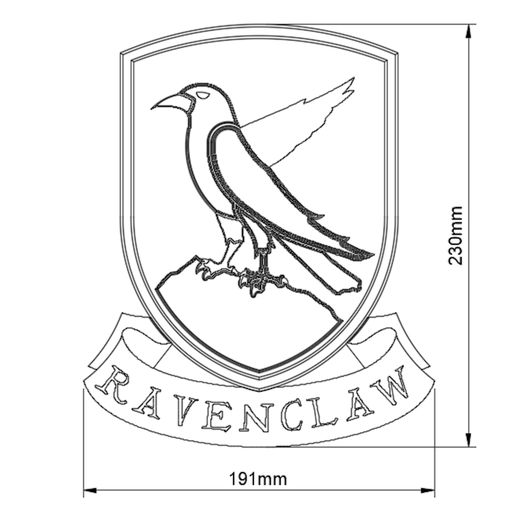 how to draw ravenclaw crest easy