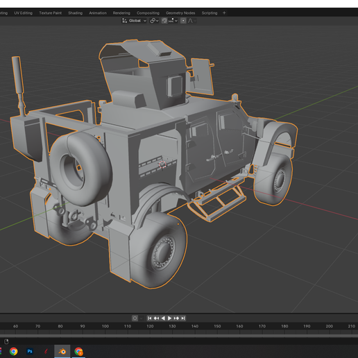 🪖 MRAP Tactical Armored Vehicle military truck・ OBJ File for 3D ...