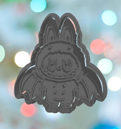 🎃 Halloween Labubu Bat Cookie Cutter・ STL File for 3D printing・Cults