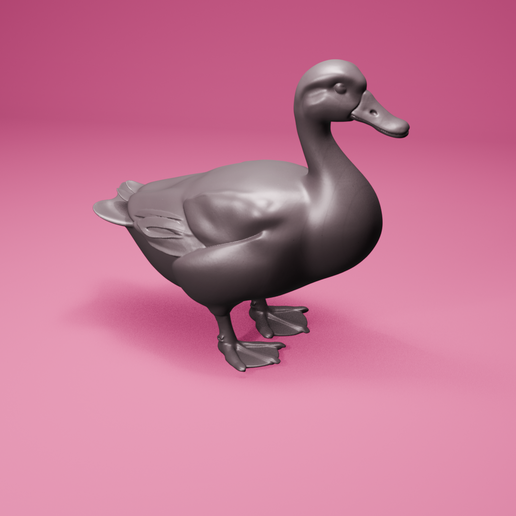 🦆 Standing Duck STL – Lifelike 3D Print Bird Model for Decor ...