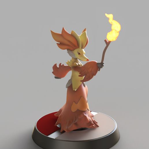 🎨 Delphox - FAN ART - POKÉMON FIGURINE -POKEMON・ STL File for ・Cults