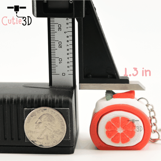 🍊 Cutie3D Orange Cake For Food Lovers Keycap Fidget Clicker Keychain ...