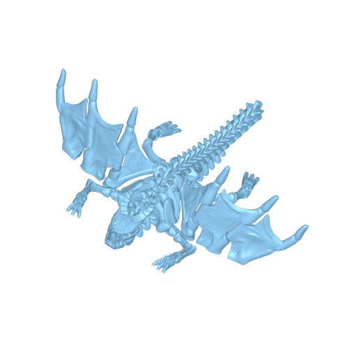 🐉 Articulated Dragon Skeleton 3D Print Model.・ STL File for 3D printing ...