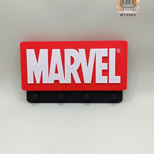 STL file Marvel Key Hanger 🔑 ・3D printing model to download・Cults