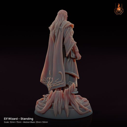 🧝 Elf Wizard - Standing・ STL File for 3D printing・Cults