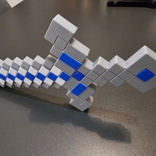 🗡️ Minecraft Sword NO AMS NEEDED no glue needed・ STL File for 3D ...