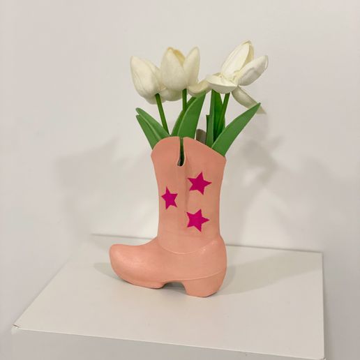 3D printed Cowboy Boot Vase - 3D Model • made with Artilery x2・Cults