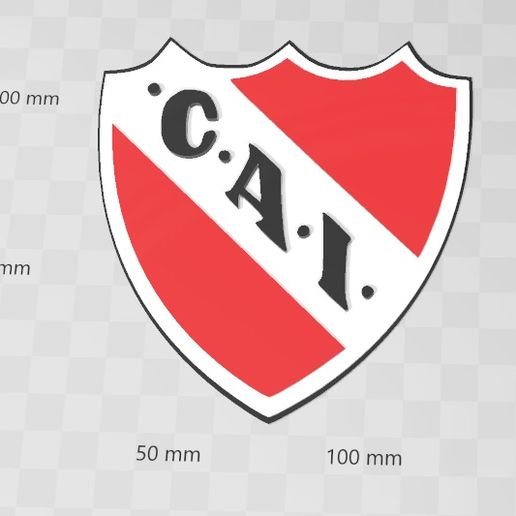 STL file Club Atlético Independiente Coat of Arms 🧥 ・Design to download ...