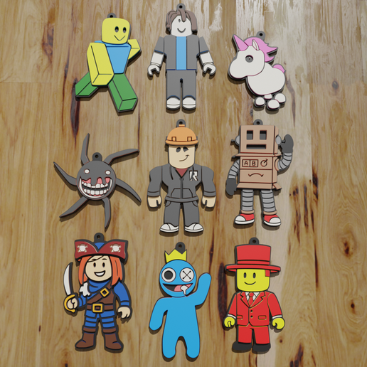 🗝️ PACK 9 KEYCHAINS / KEYCHAIN ROBLOX (STL AND 3MF)・ 3D File for 3D ...