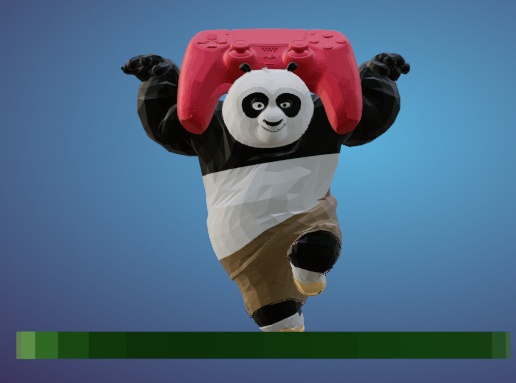 Archivo STL PS5 Controller Stand – Kung Fu Panda Stunt Pose 🐼 (OBJ ...