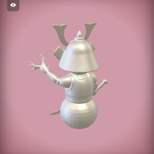 Free STL file Samurai Snowman 3D Printable Figure: A Festive Warrior 🗡️ ...