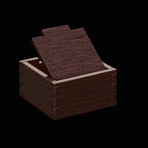 🪵 wood box with lid small dovetail joint for 3d printing imitation wood ...