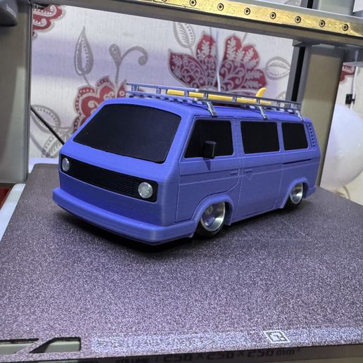 3D print VW T3 BUS (slammed, stanced wheels) • made with Bambu lab A1・Cults