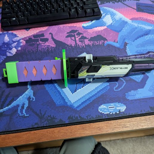🗡️ Beyblade X Samurai Katana Launcher with Bit Storage・ STL File for 3D ...