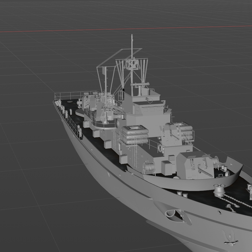 🛥️ German 1943 multi-purpose boat MZ1 3D model material・ OBJ File for ...