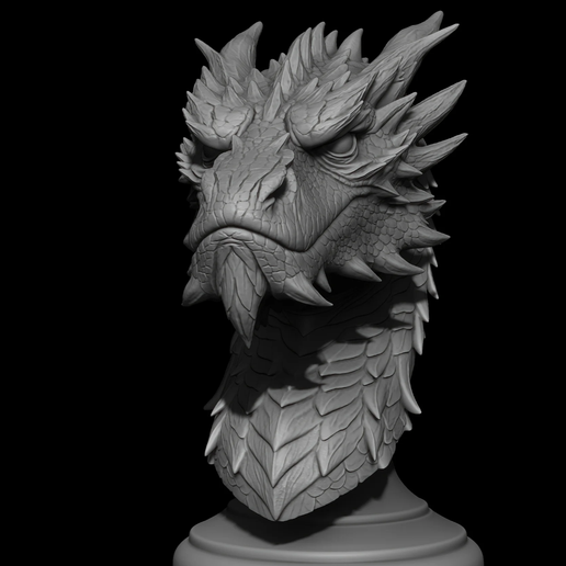 👤 Smaug Bust・ STL File for 3D printing・Cults