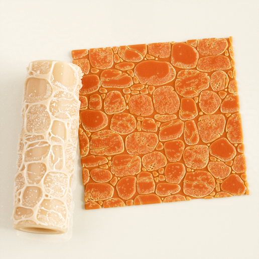 🪨 Organic Rock Mosaic Decorative Pattern Texture Roller STL File ...