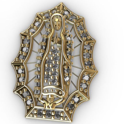 Archivo STL Virgen Guadalupe 20mm alto ♦️ (OBJ)・Plan para descargar y ...