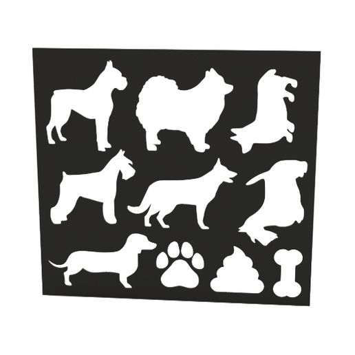 🐕 Stencil・ STL File for 3D printing・Cults