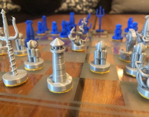 ♟️ Nautical Themed Chess Set・ STL File for ・Cults