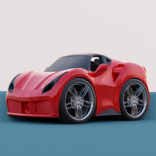 Free 3D file Ferrari 488 GTB Cartoon Style (Multiparts) 🚗 ・3D printing ...