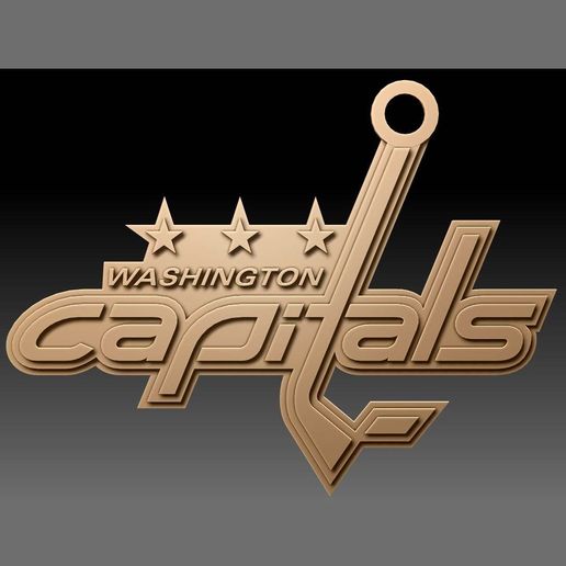 3D file NHL washington capitals keychan shield color printable 🛡️ ・3D ...