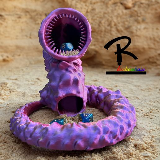 🎲 Sandworm Dice Tower・ STL File for 3D printing・Cults