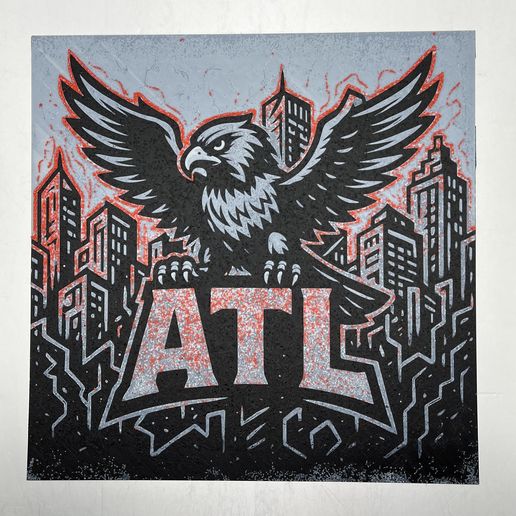 🏈 ATL Falcons Hueforge・ STL File for 3D printing・Cults