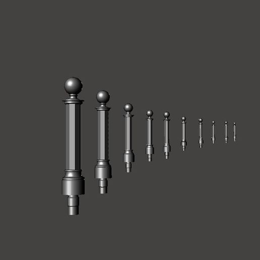 STL file '900 cast iron bollard French style model 1 for dioramas 1/16 ...