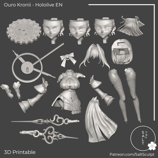 👾 Ouro Kronii - Hololive EN・ 3D File for 3D printing・Cults
