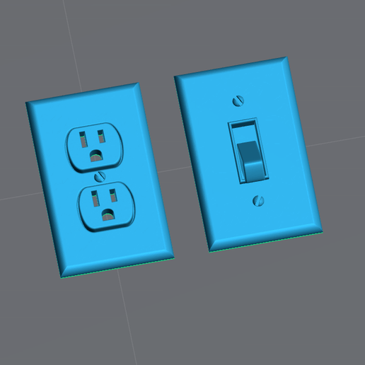 🌆 1/24 scale light U.S. switch and electrical outlet for diorama・ 3D ...