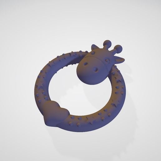 🦒 Giraffe BABY TEETHER v1・Free STL File for ・Cults