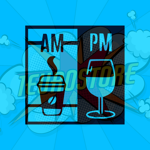 STL file AM-PM Wall Art Decor 🎨 ・3D printer design to download・Cults