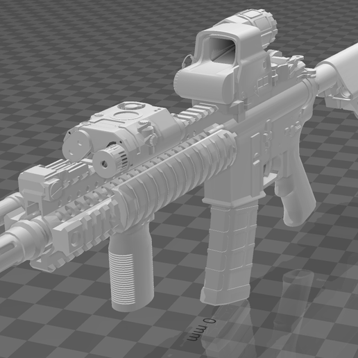 STL file Mk18 magnifier + eotech 553 + surefire m600 🦸 ・3D print design ...