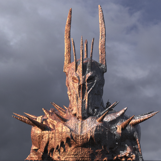 👤 Sauron Statue Bust・ STL File for ・Cults