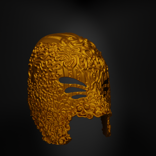 🎨 Masquerade Prom Face Mask - Prom Patter Mask 3D print model・ STL File ...