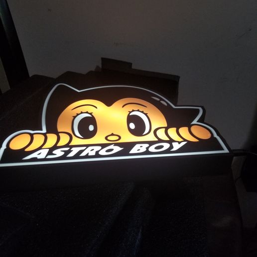 STL file Astro boy light box 👦 (3MF)・Model to download and 3D print・Cults