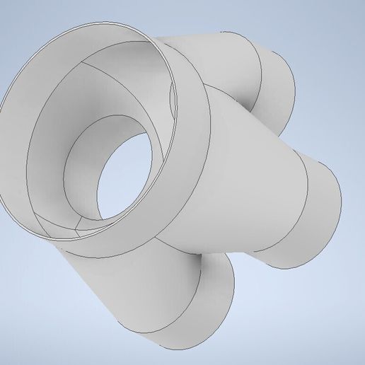 🌬️ 4 Way Duct Adapter 8" to 4 x 4"・ STL File for 3D printing・Cults