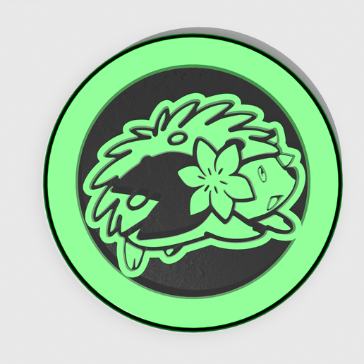 🐉 Shaymin Pokemon TCG coin・ STL File for 3D printing・Cults