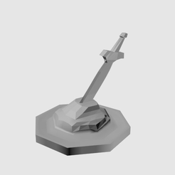 3D printed Sword in the stone token・Cults
