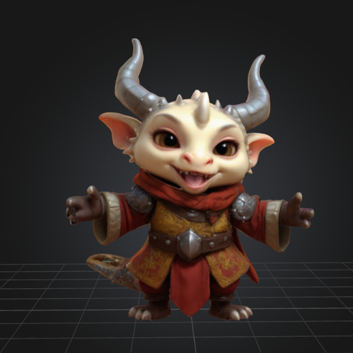STL file Chibi Dragonborn Bard 🦸 ・3D print design to download・Cults